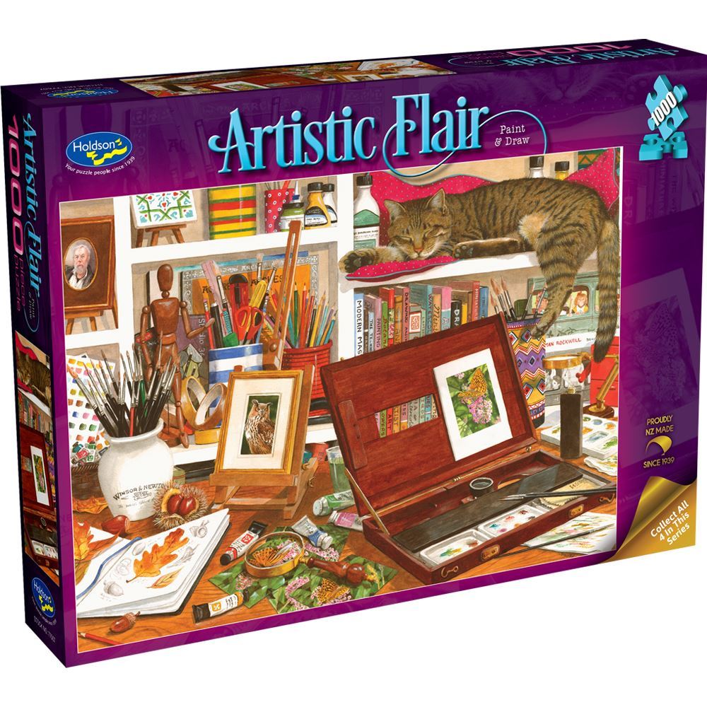 Jigsaw 1000pc Artistic Flair - Paint & Draw – Get Lost Outdoors & Toys
