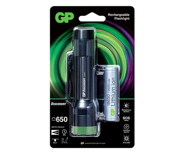 GP Flashlight 650 Lumens Rechargeable – Get Lost Outdoors & Toys